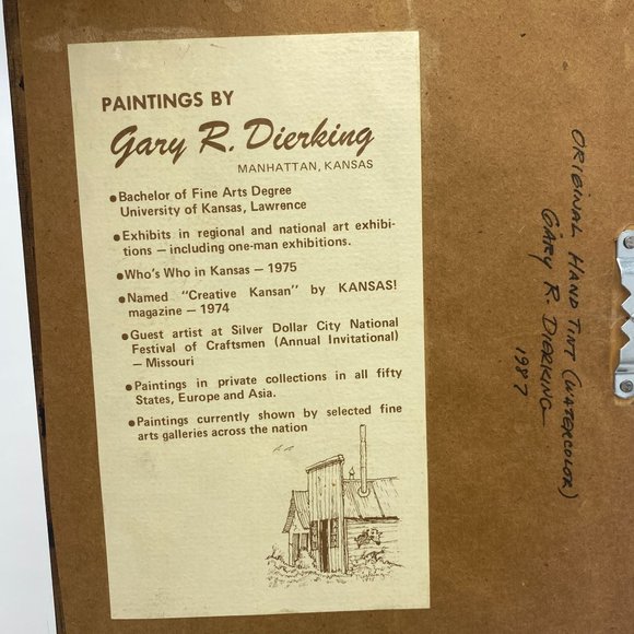 Gary R Dierking | Art | Original Hand Tint Watercolor By Gary R ...